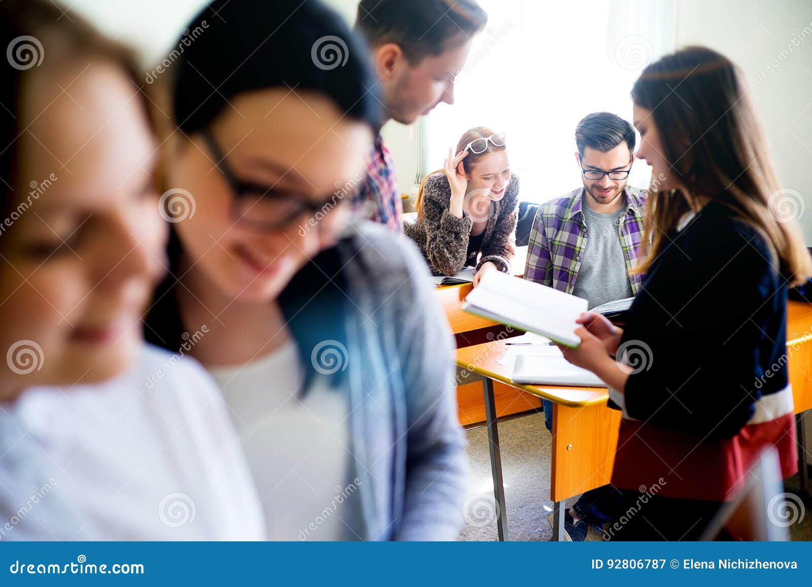 College Students on a Lecture Stock Image - Image of campus, learn ...