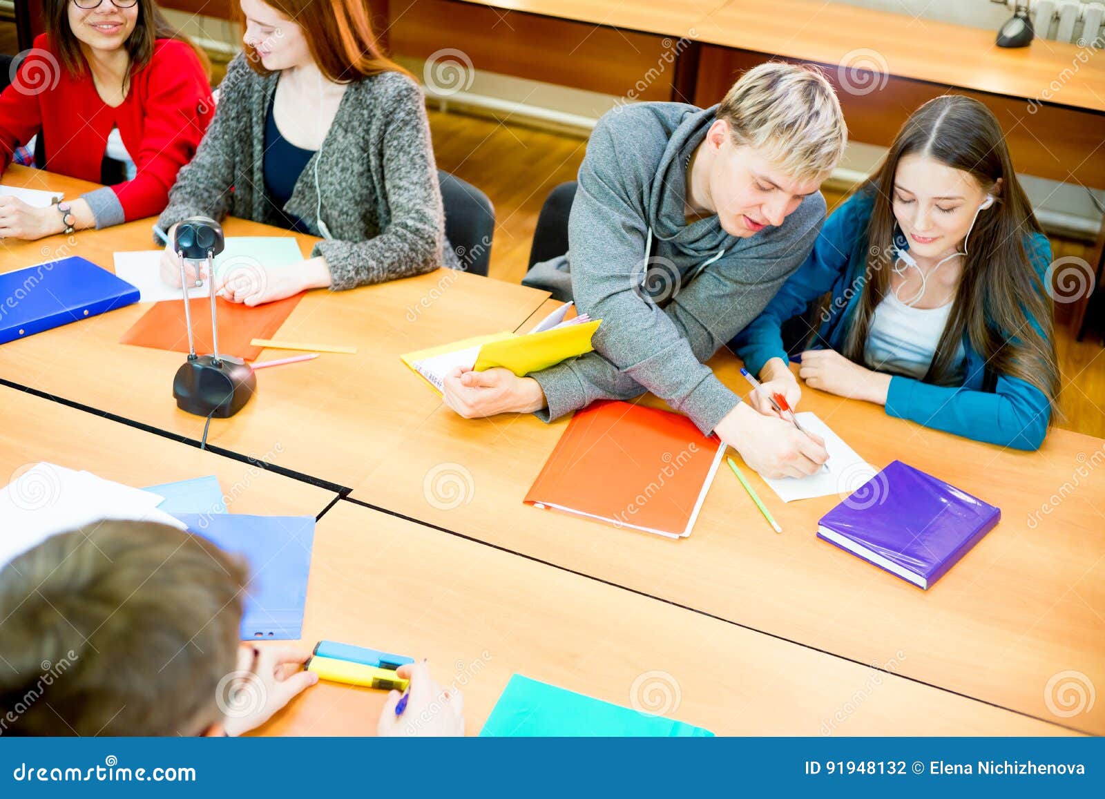 College Students on a Lesson Stock Photo - Image of school, studying ...
