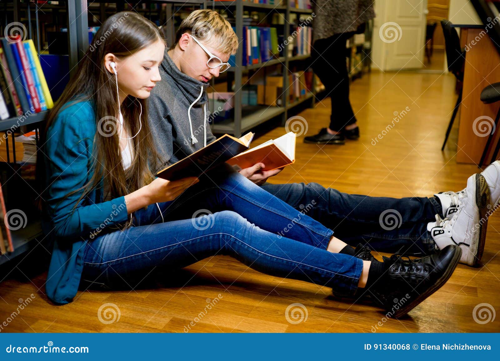 College Students in Library Stock Photo - Image of university, book ...