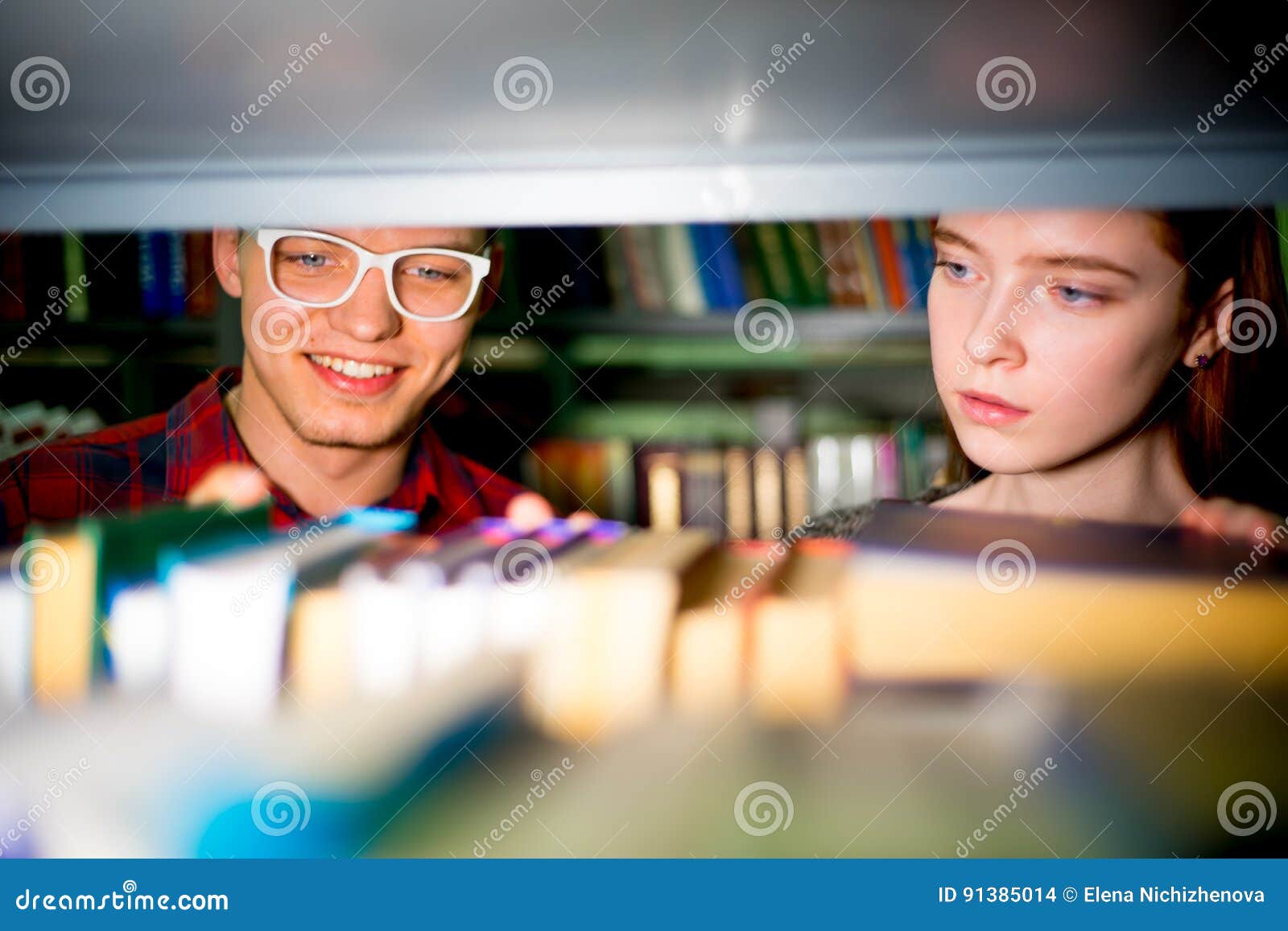 College Students in Library Stock Photo - Image of university, male ...