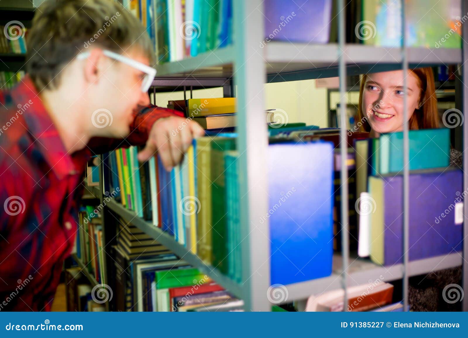 College Students in Library Stock Image - Image of student, book: 91385227