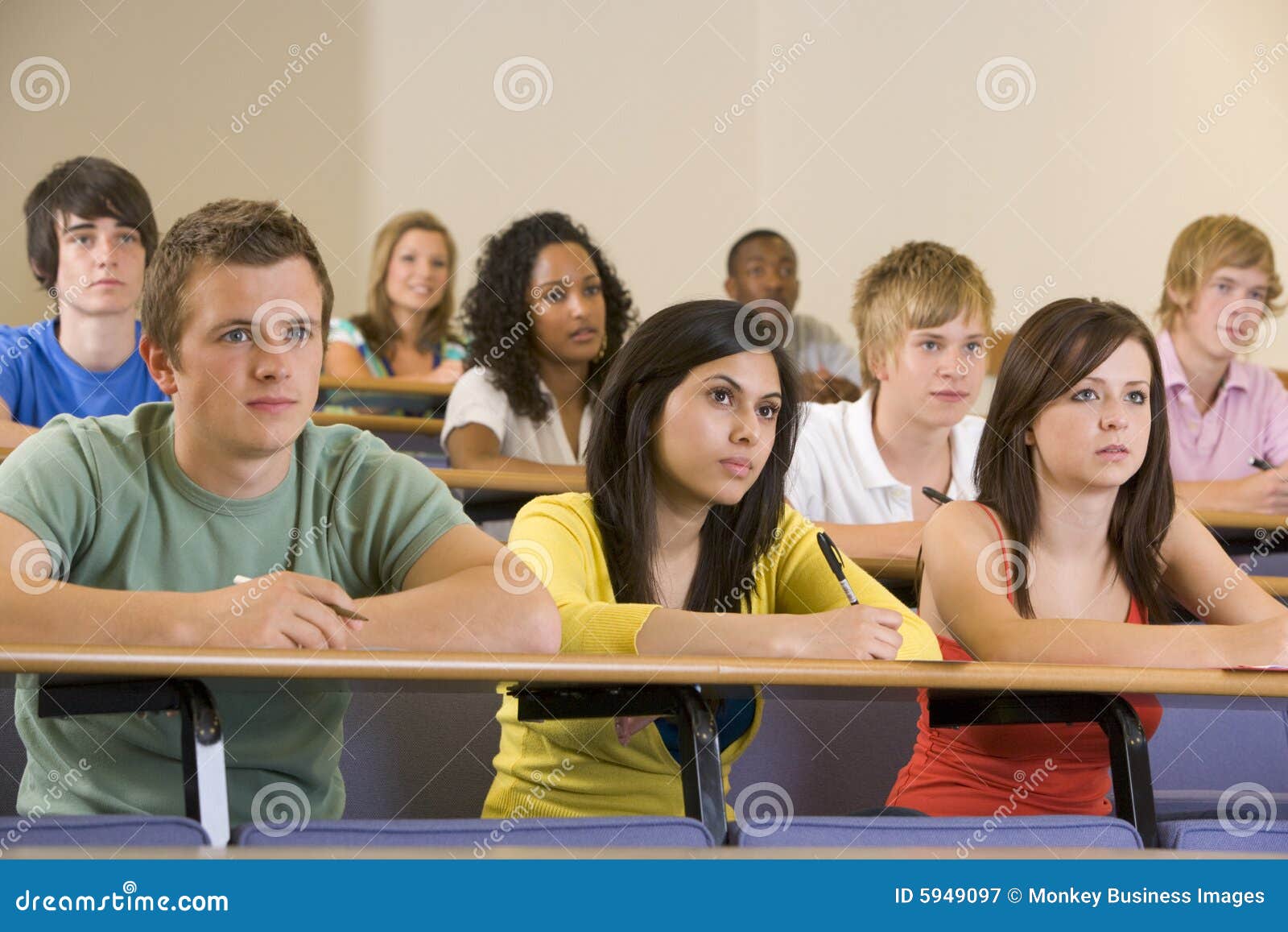 College Students Listening To a University Lecture Stock Image - Image ...