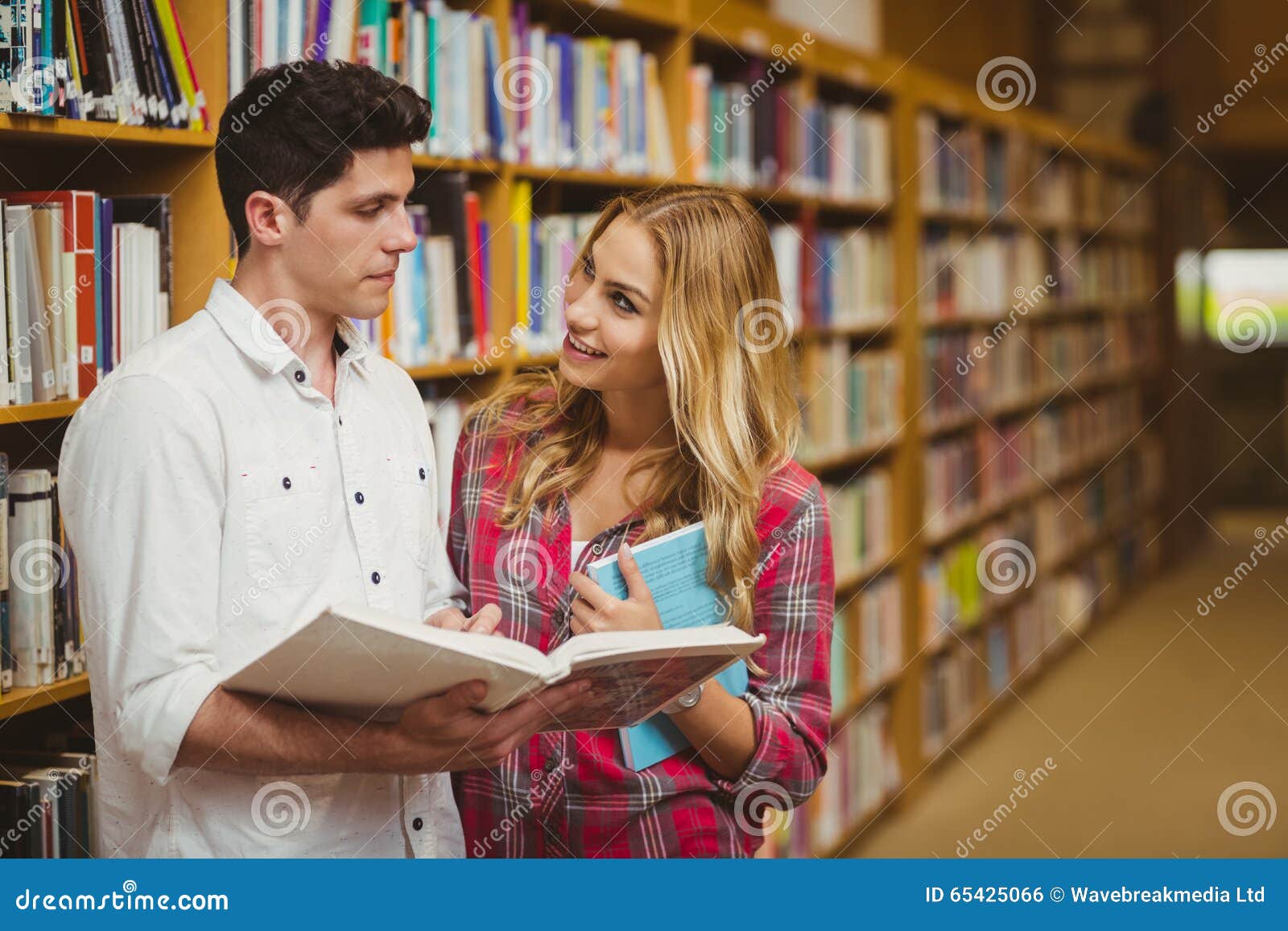 College Students Reading Book Together Stock Photo - Image of caucasian ...