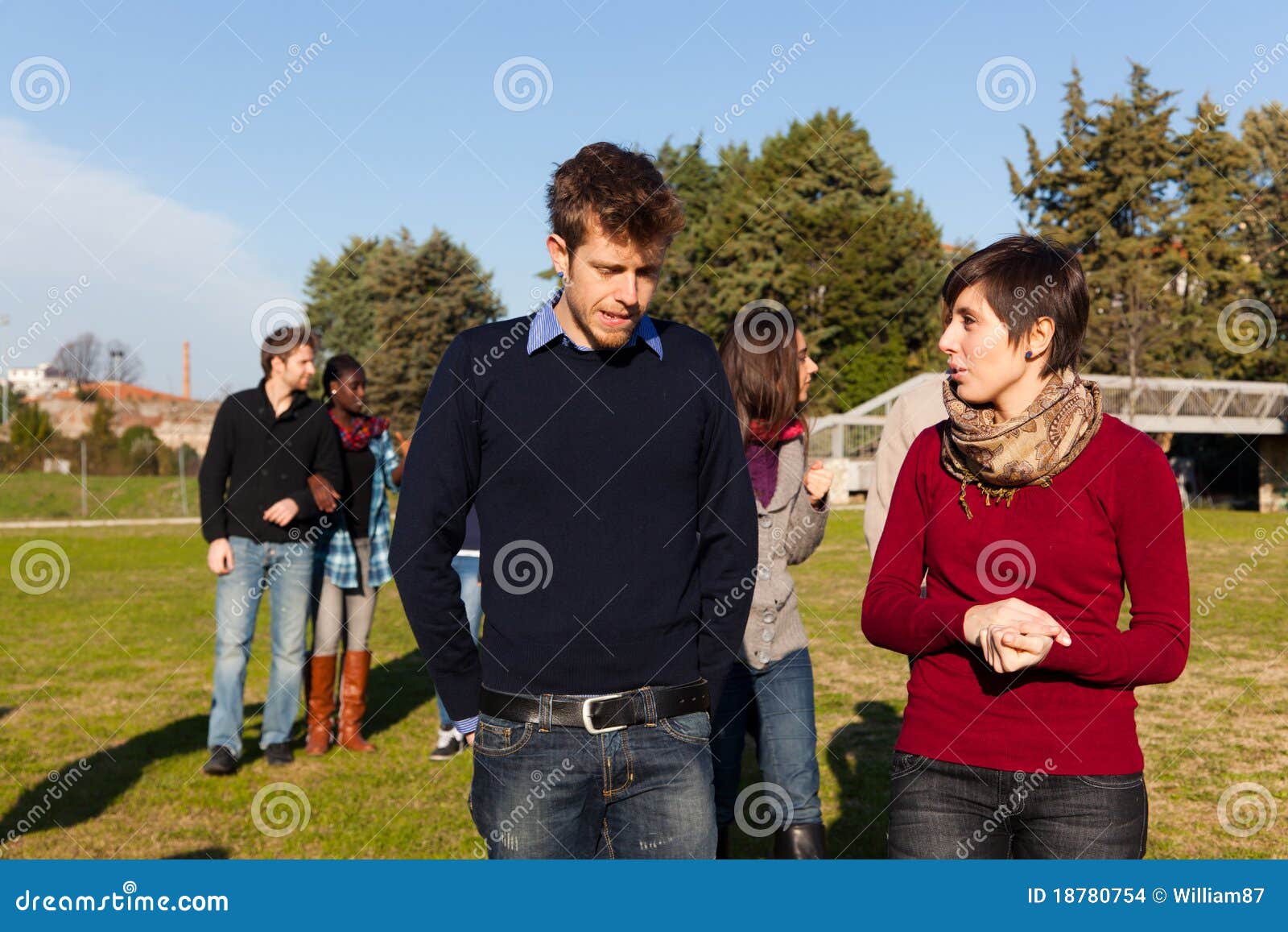 College Students on Relax stock photo. Image of multiethnic - 18780754