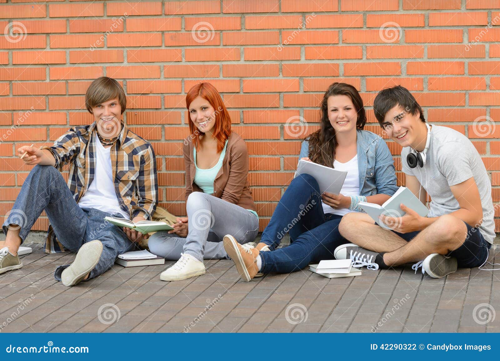 College Students Sitting