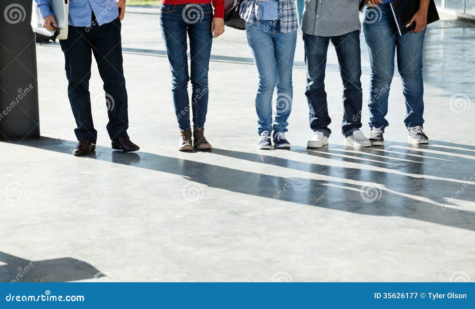 College Students Standing in a Row on University Stock Image - Image of ...