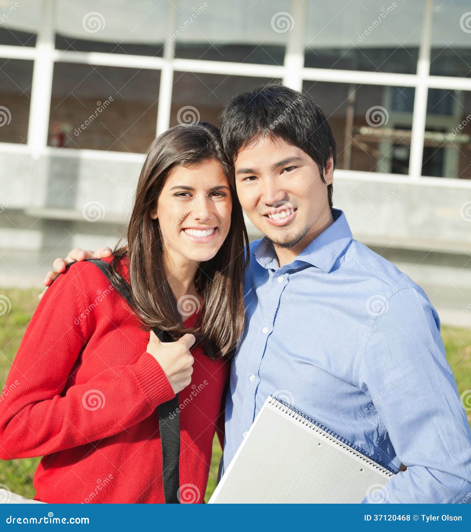 College Students Standing Together on Campus Stock Photo - Image of ...