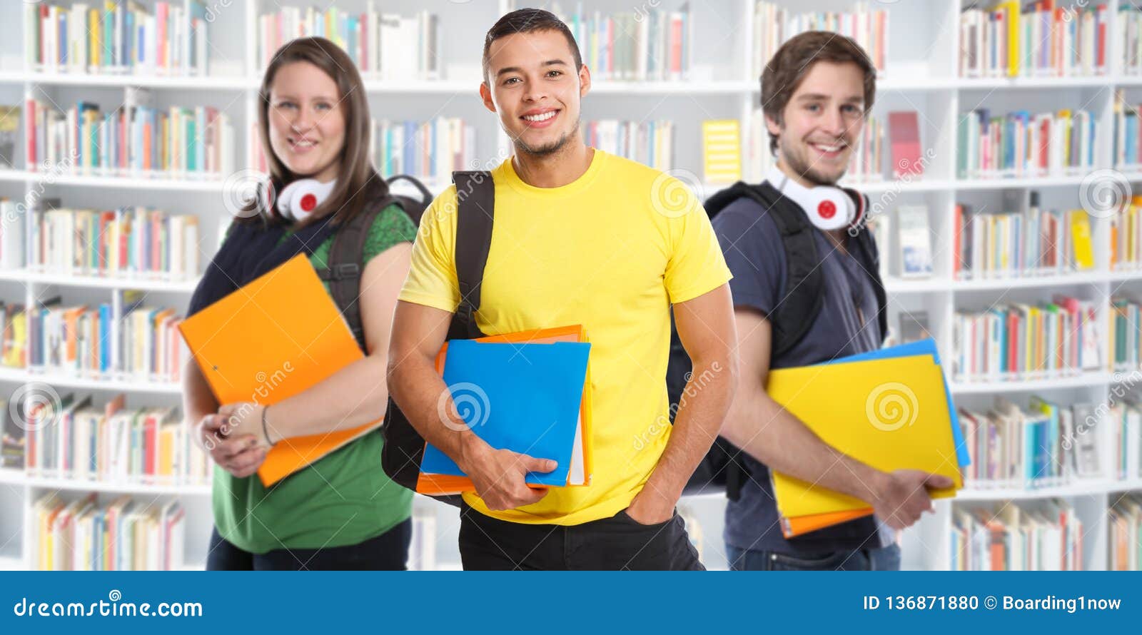 College Students Student Young People Studies Library Banner Education ...