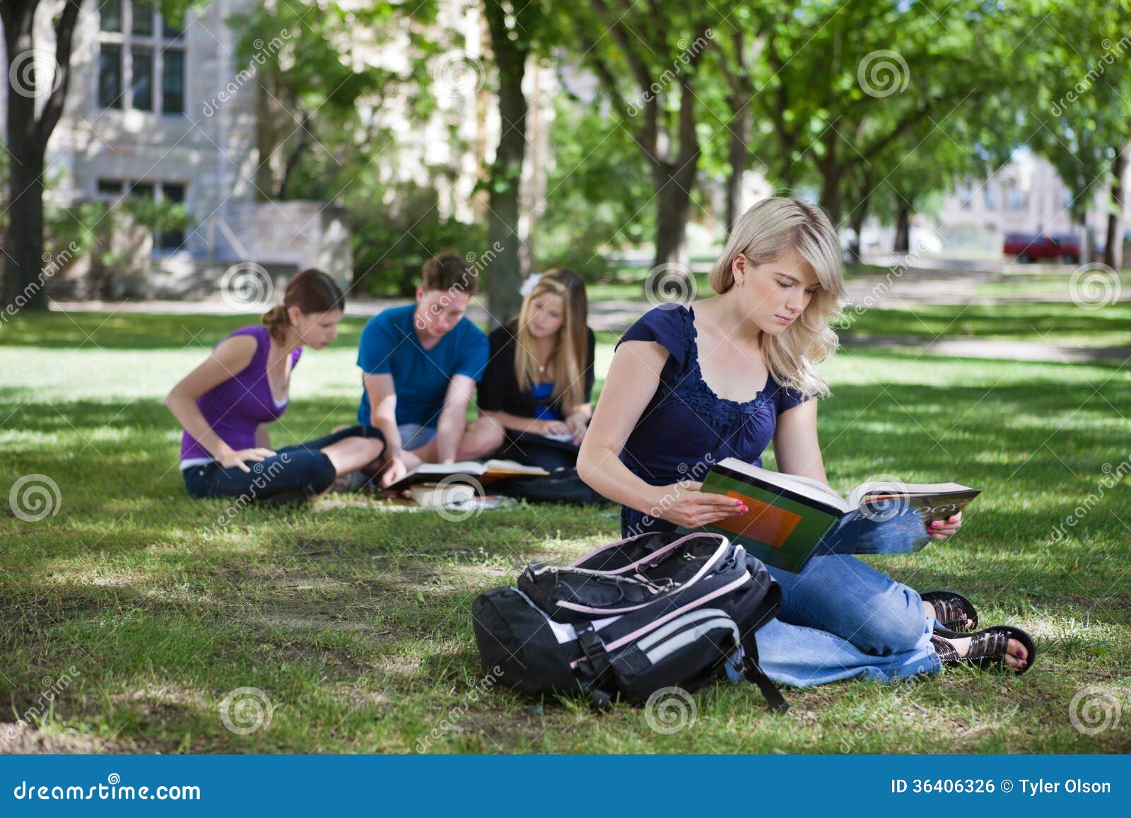 College students studying stock photo. Image of casual - 36406326