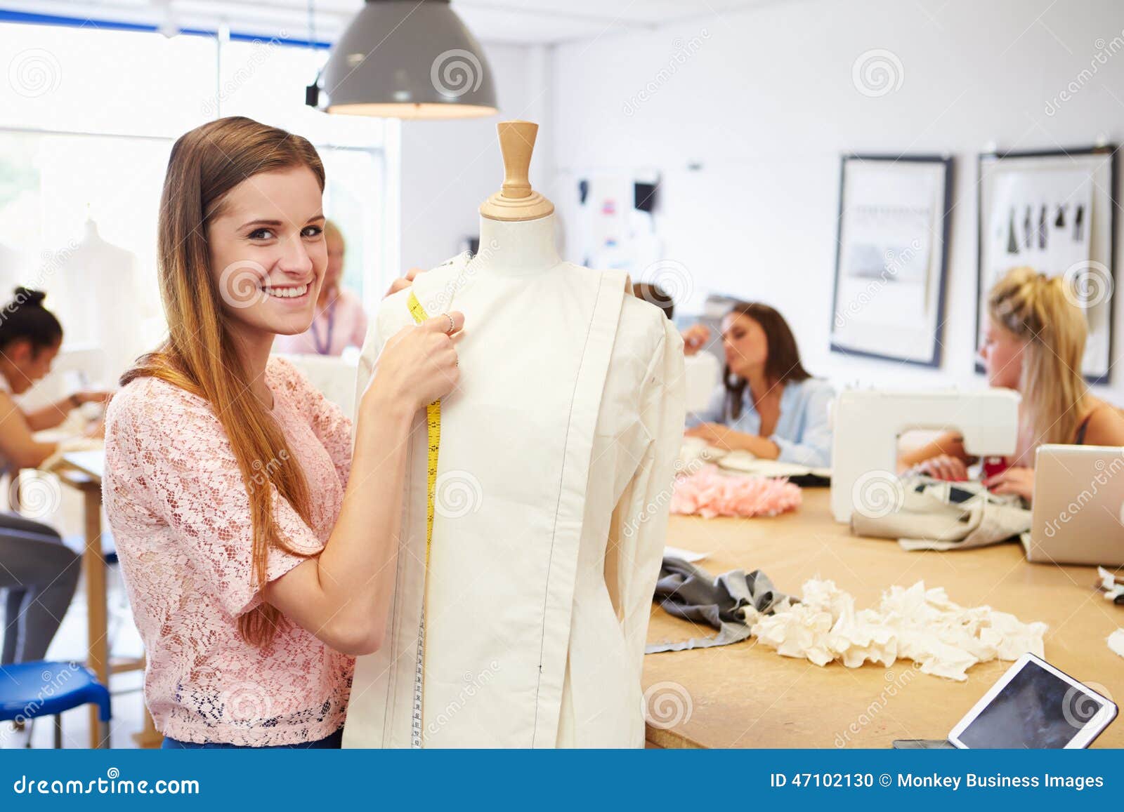 College Students Studying Fashion and Design Stock Photo - Image of ...
