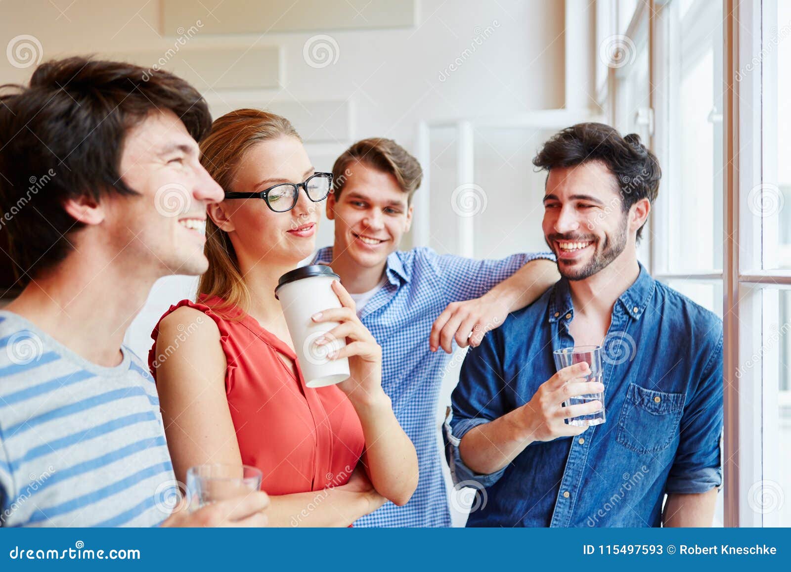 College Students Taking a Break Stock Image - Image of together, staff ...