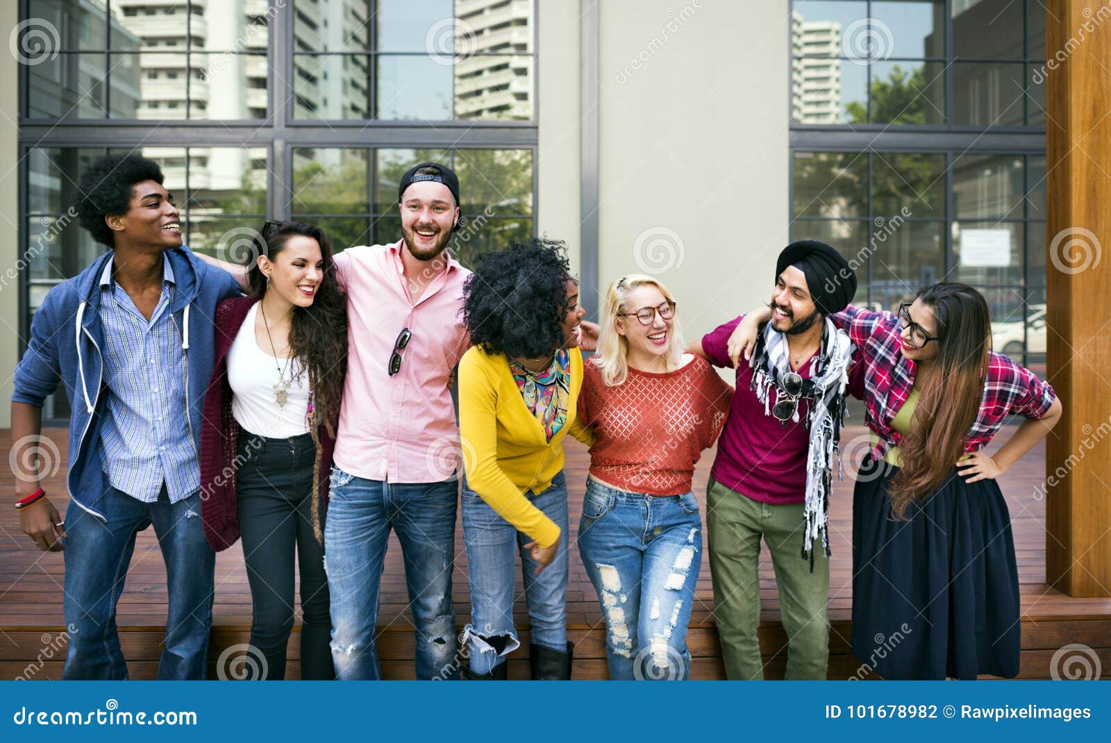College Students Teamwork Happiness Smiling Concept Stock Photo - Image ...