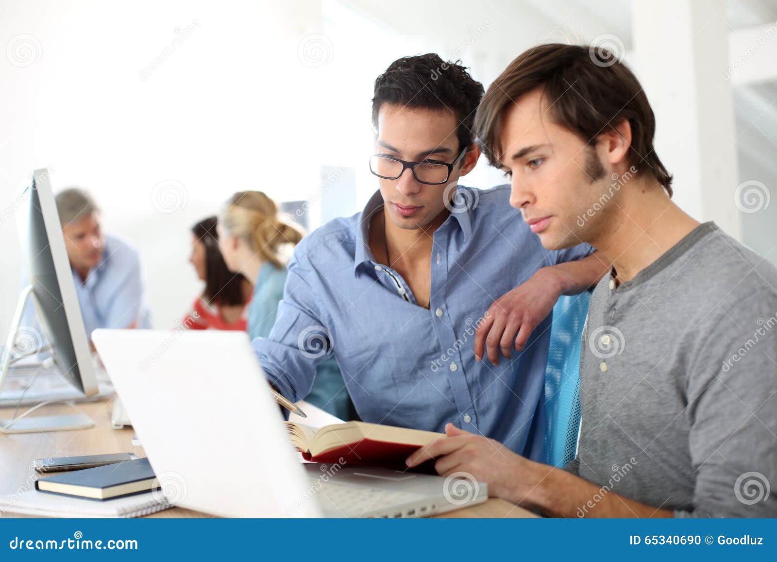 College Students Teamworking on Project Stock Photo - Image of helping ...