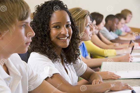 College Students in a University Lecture Stock Photo - Image of ...