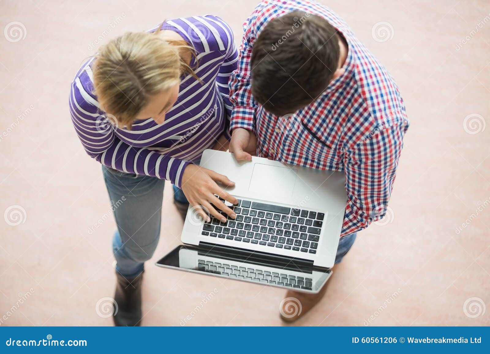 College Students Working on Laptop Stock Photo - Image of togetherness ...