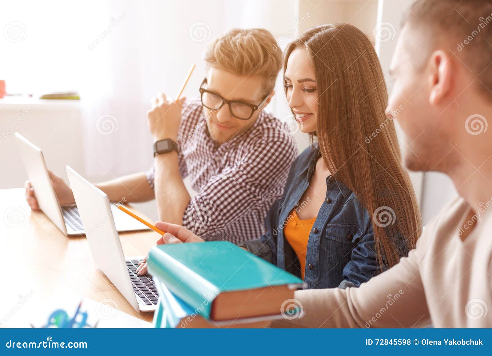College Students Working Together Stock Photo - Image of education ...
