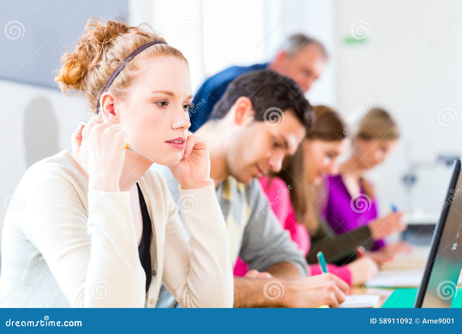 College Students Writing Test Stock Photo - Image of exam, campus: 58911092