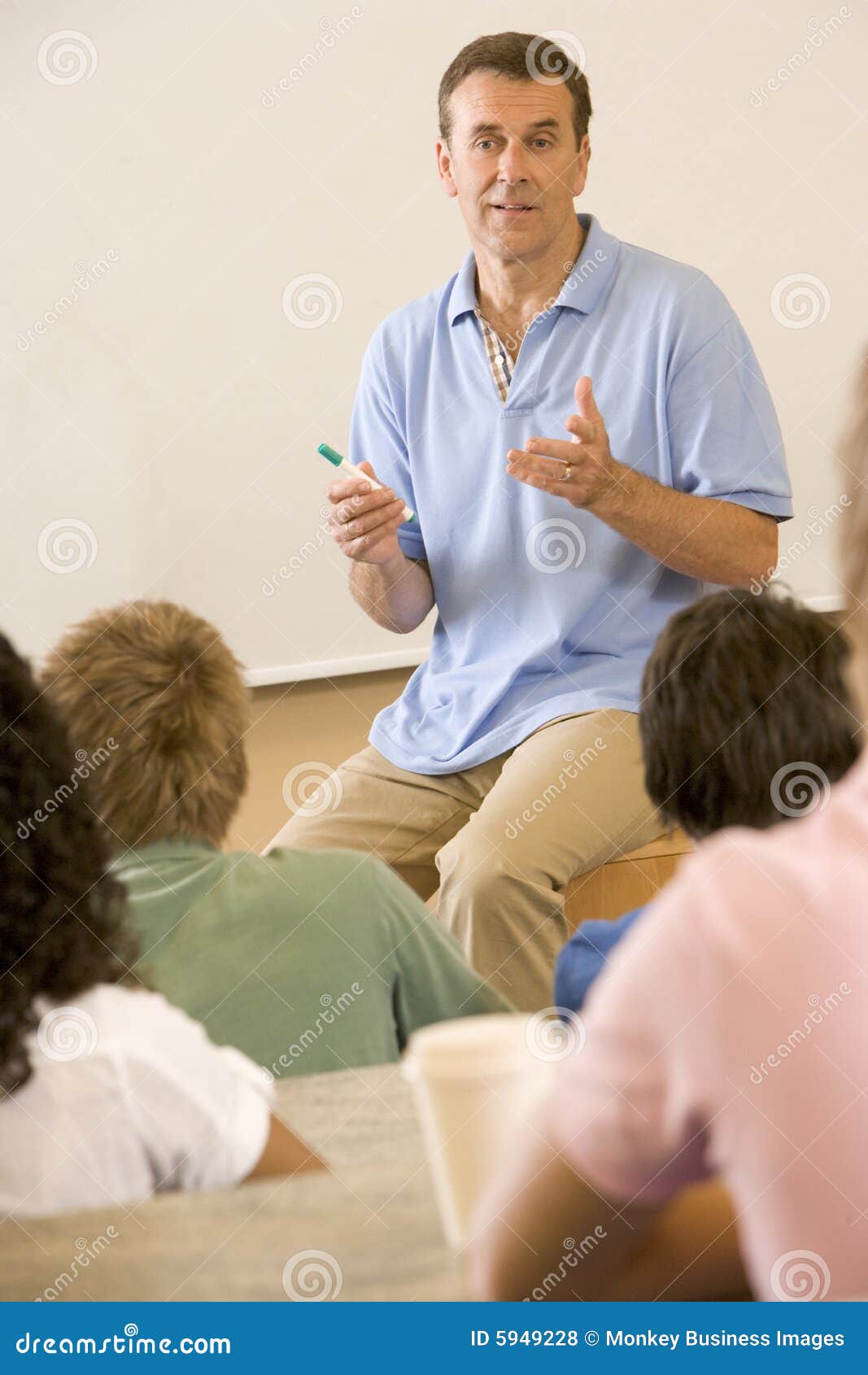 College Teacher Giving a Lecture Stock Photo - Image of teacher ...