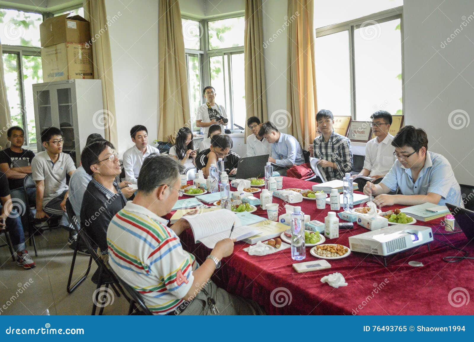 College Teachers and Students in Meeting 2 Editorial Image - Image of ...