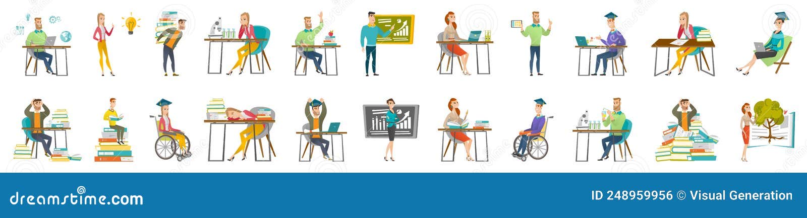 College and University Education. Stock Vector - Illustration of ...