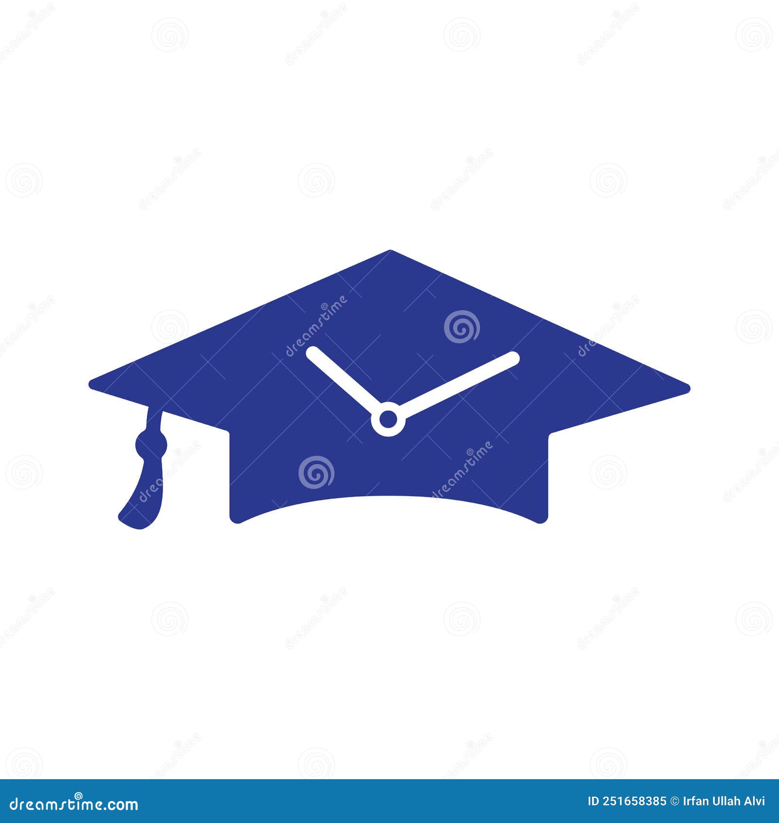 Study Time Vector Logo Design. Graduation Hat with Clock Icon Design ...