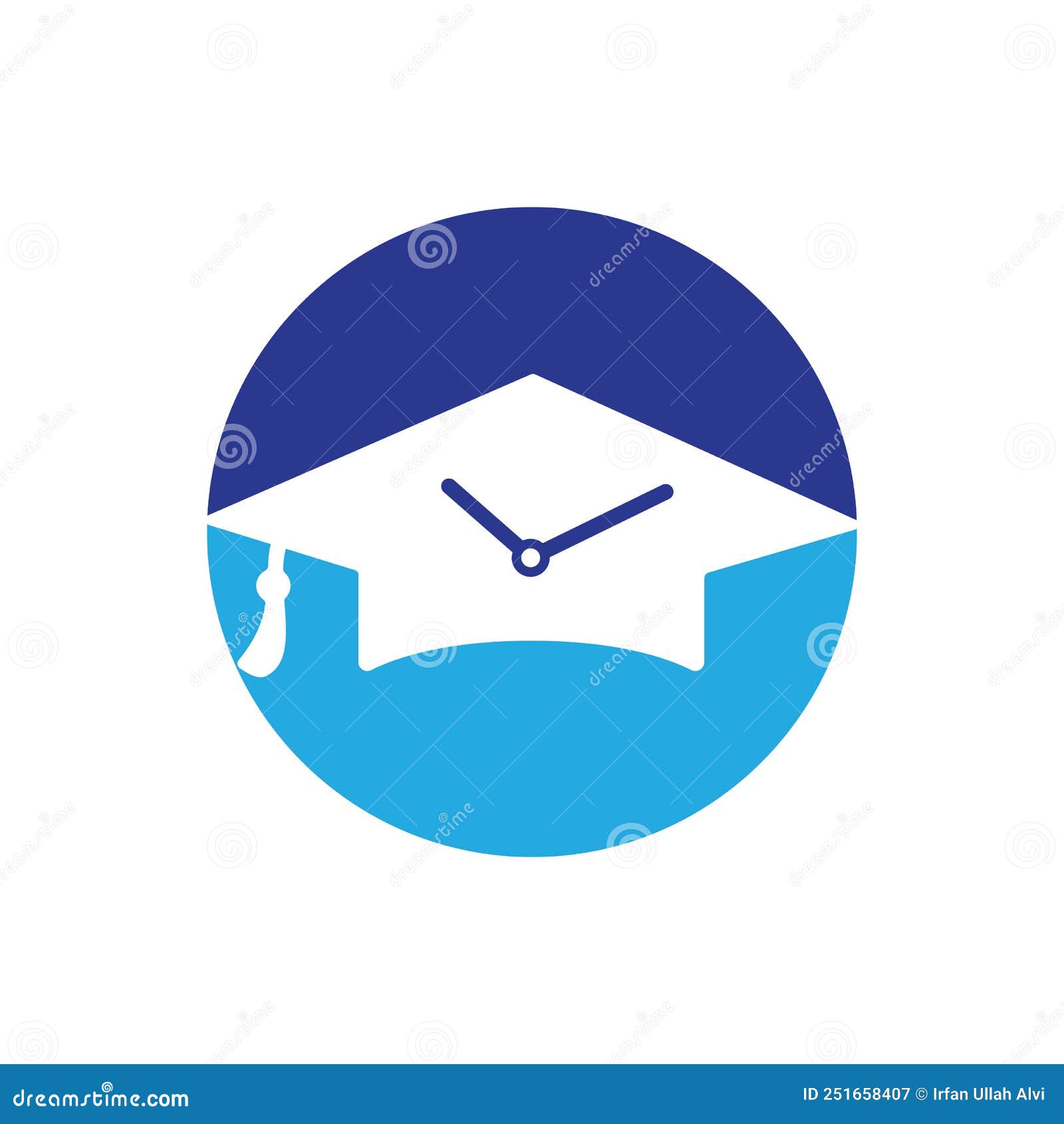 Study Time Vector Logo Design. Graduation Hat with Clock Icon Design ...