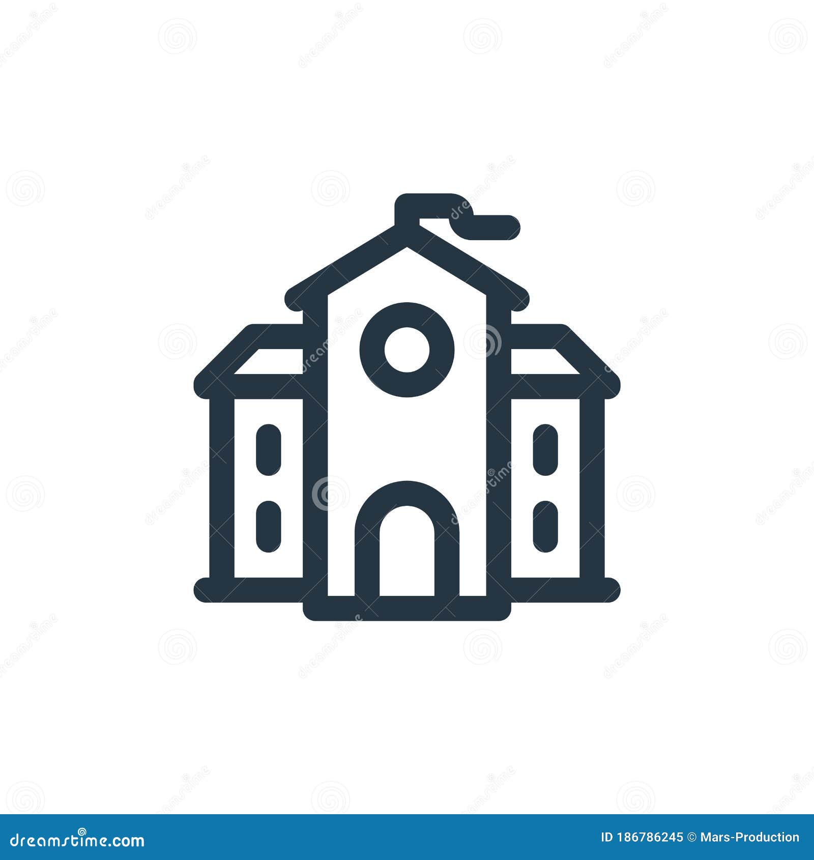 College Vector Icon. College Editable Stroke. College Linear Symbol for ...