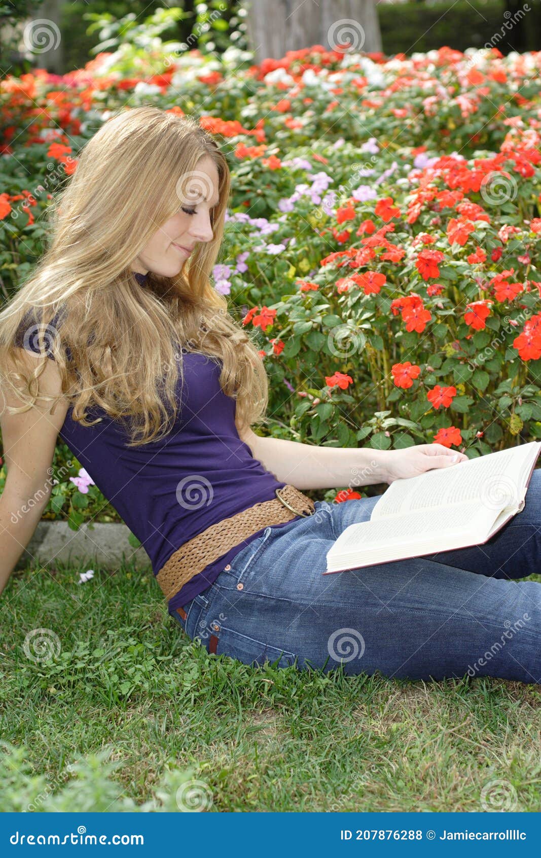 Beautiful Woman College Student with Long Hair Stock Photo - Image of ...