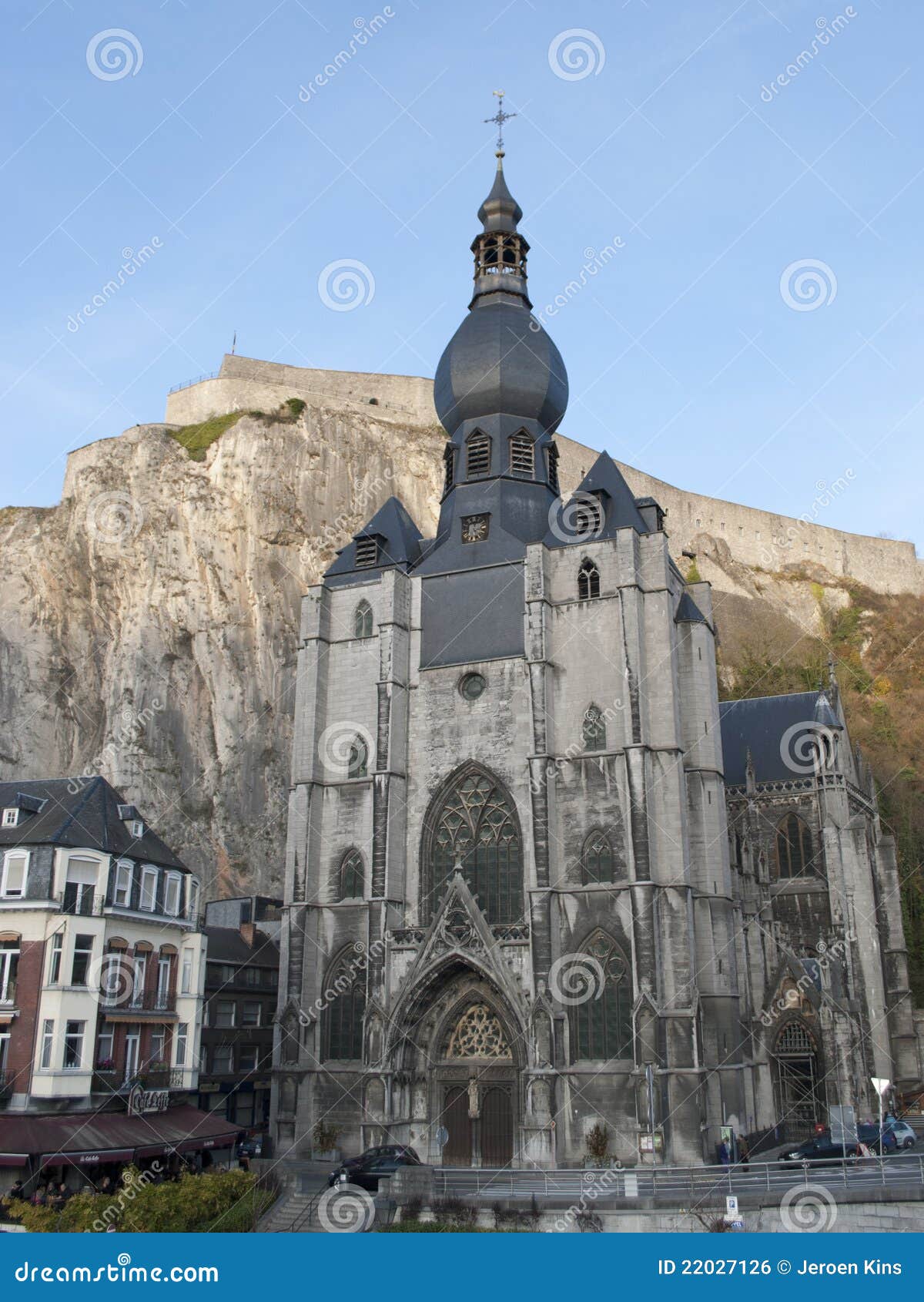 Collegiate church Dinant stock photo. Image of fortified - 22027126