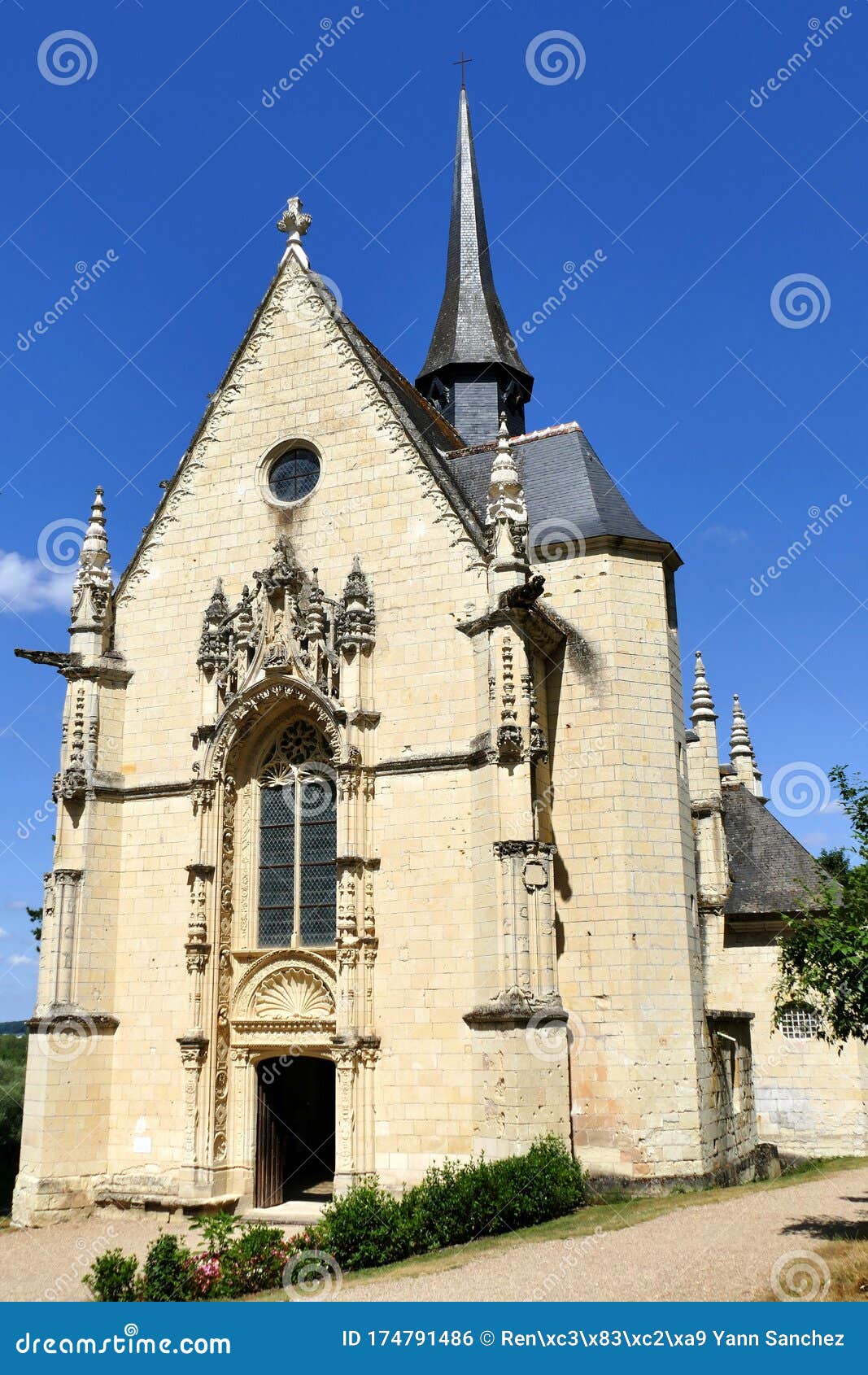 Collegiate Church of Notre-Dame in the Park of the Castle of Usse Stock ... Collegiate Church of Notre-Dame in the Park of the Castle of Usse Stock ...