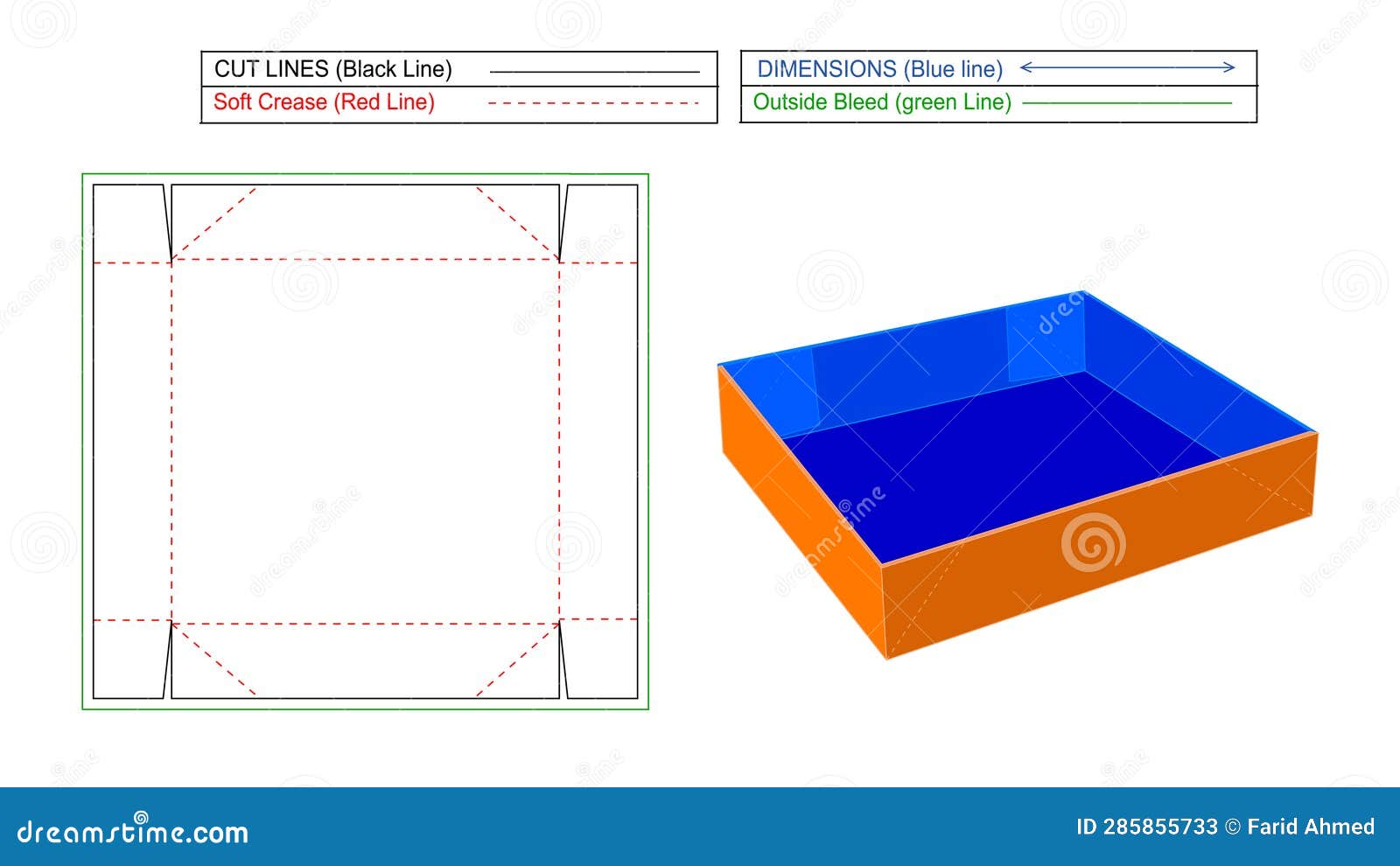 Collepssobl or Foldable Easily Resizable and Editable Box, Corrugated ...