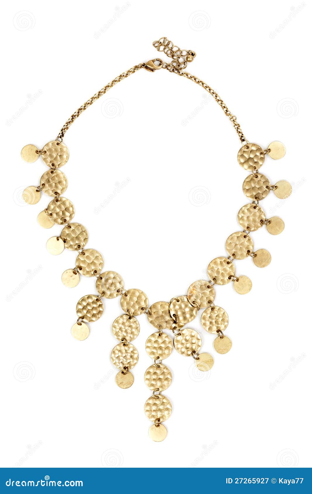 Collier D'or Des Plaques Rondes Image stock - Image du femelle ...