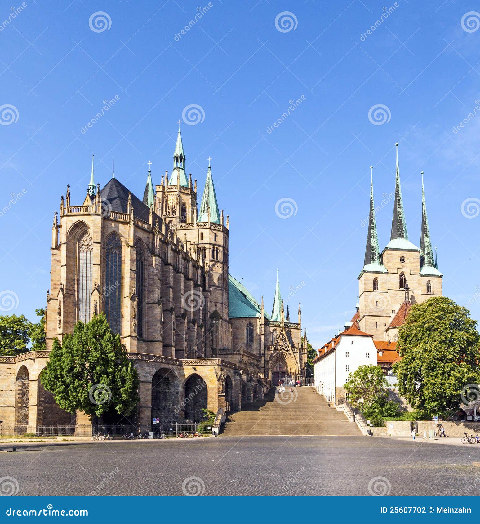 Collina Dei DOM Di Erfurt Nel Thuringia, Germania Fotografia Stock ...