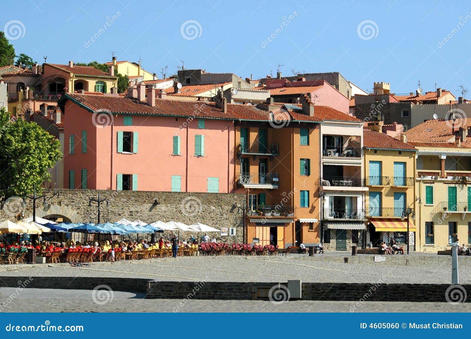 Collioure town stock photo. Image of shutter, architecture - 4605060