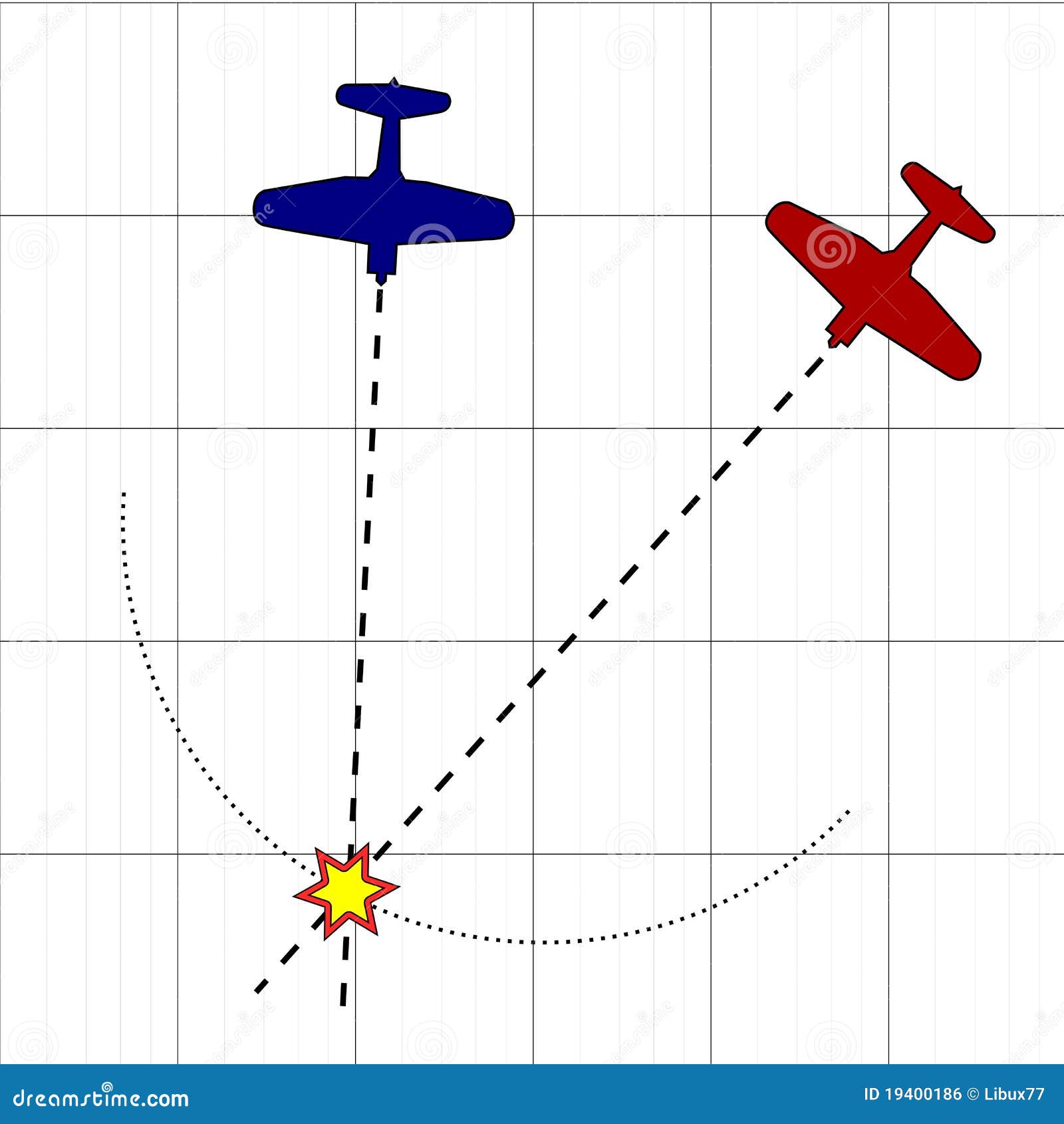 Collision stock vector. Illustration of aircraft, force - 19400186