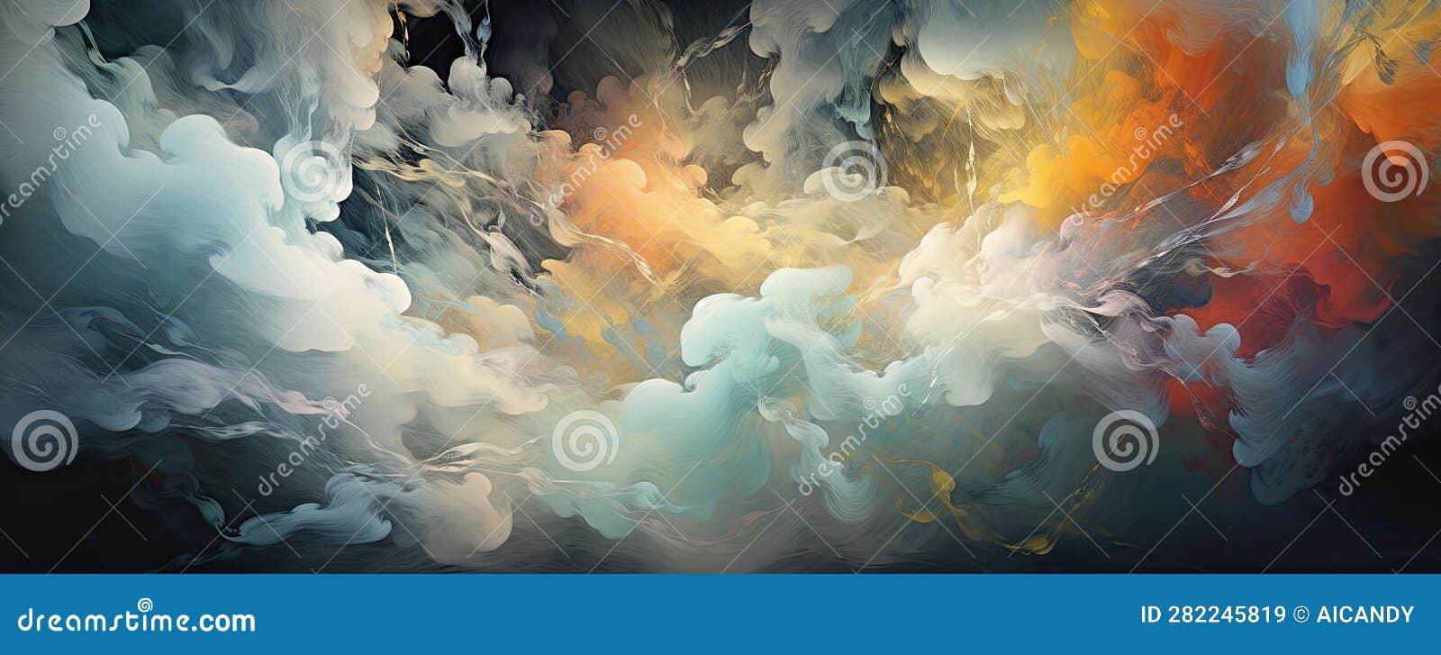 Collision of Abstract Clouds and Ethereal Mist, Creating a Dreamy and ...