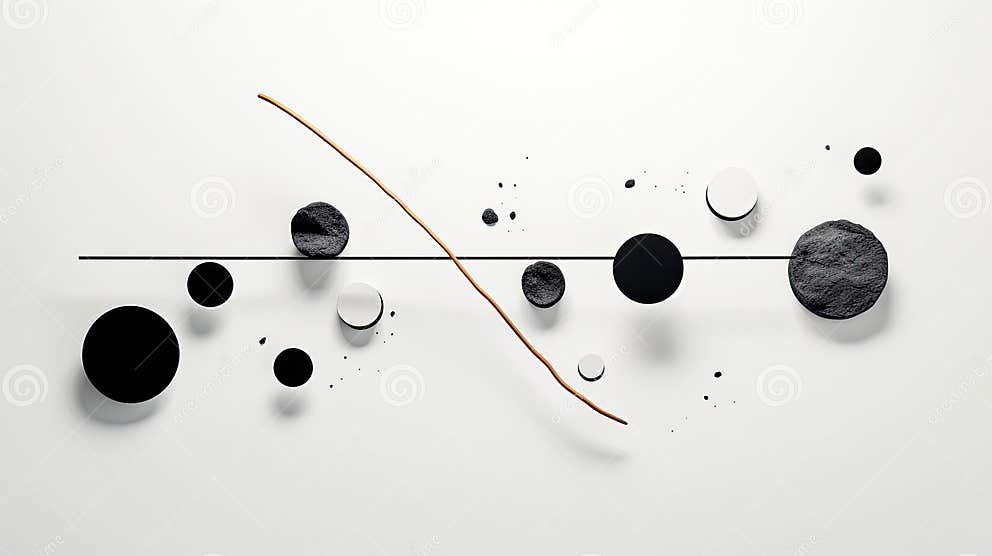 Collision of Abstract Objects in Space. Abstract Scene of Various ...
