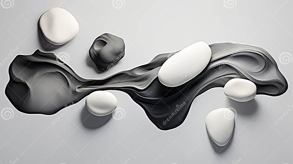 Collision of Abstract Objects in Space. Abstract Scene of Various ...