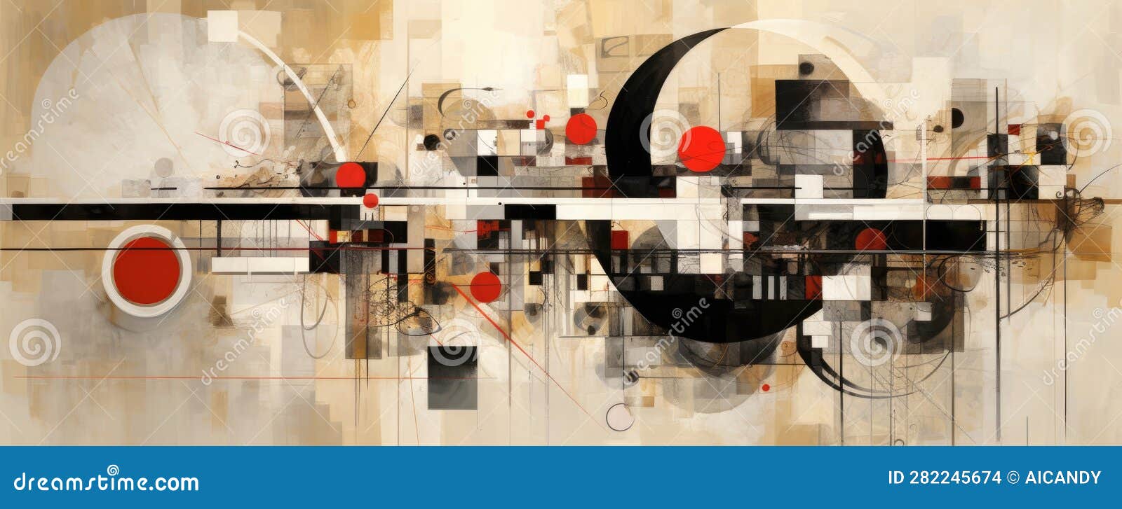 Collision of Abstract Symbols and Geometric Elements, Forming a ...