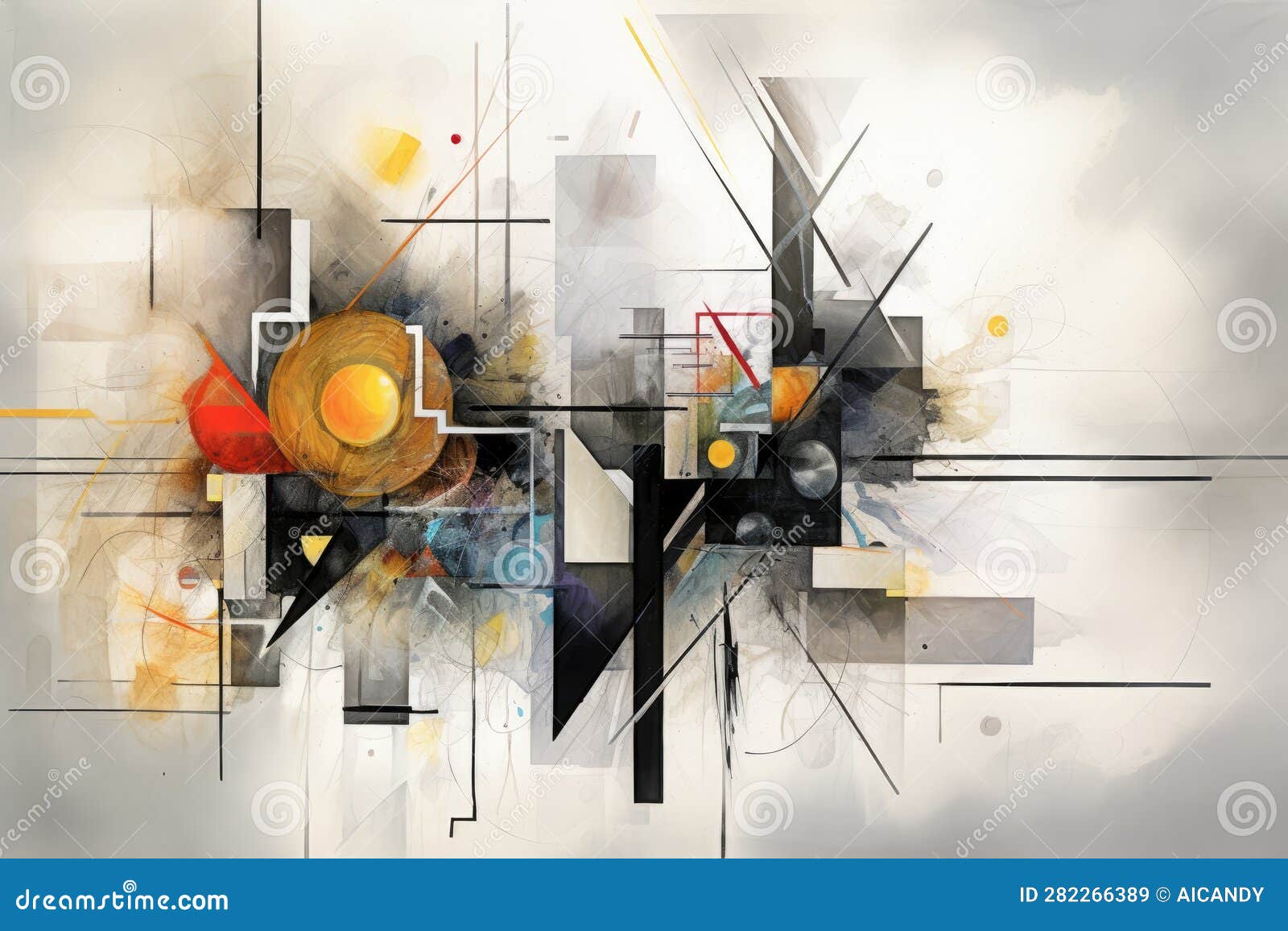 Collision of Abstract Symbols and Geometric Elements, Forming a ...