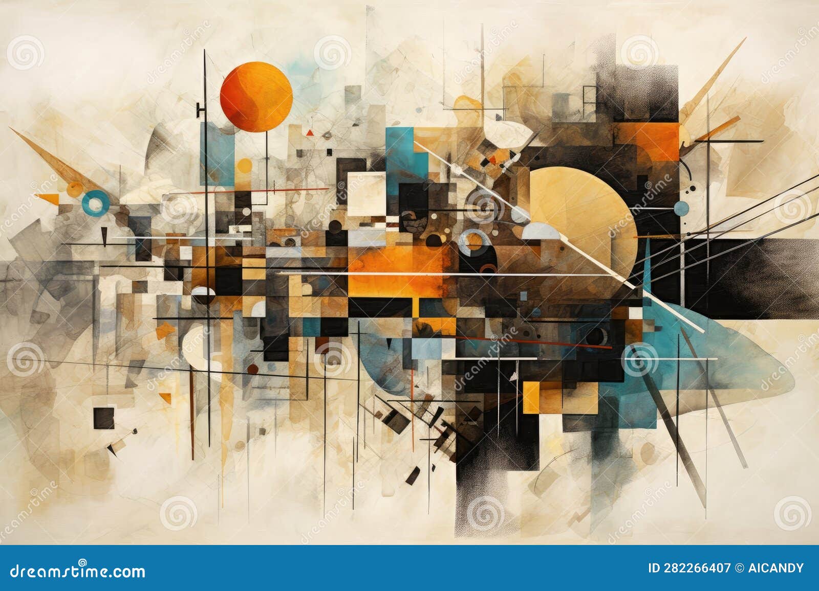 Collision of Abstract Symbols and Geometric Elements, Forming a ...