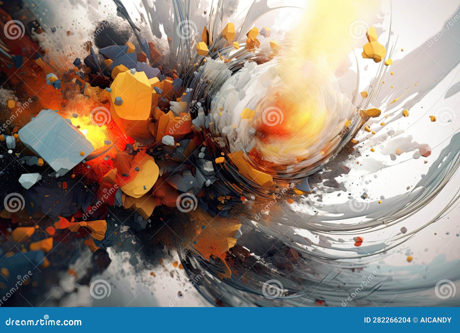 Collision of Abstract Textures and Digital Elements, Merging the ...