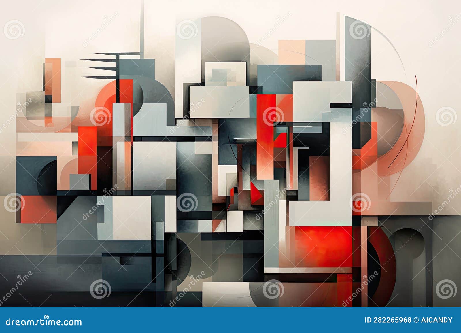 Collision of Architectural Elements and Abstract Shapes, Creating a ...