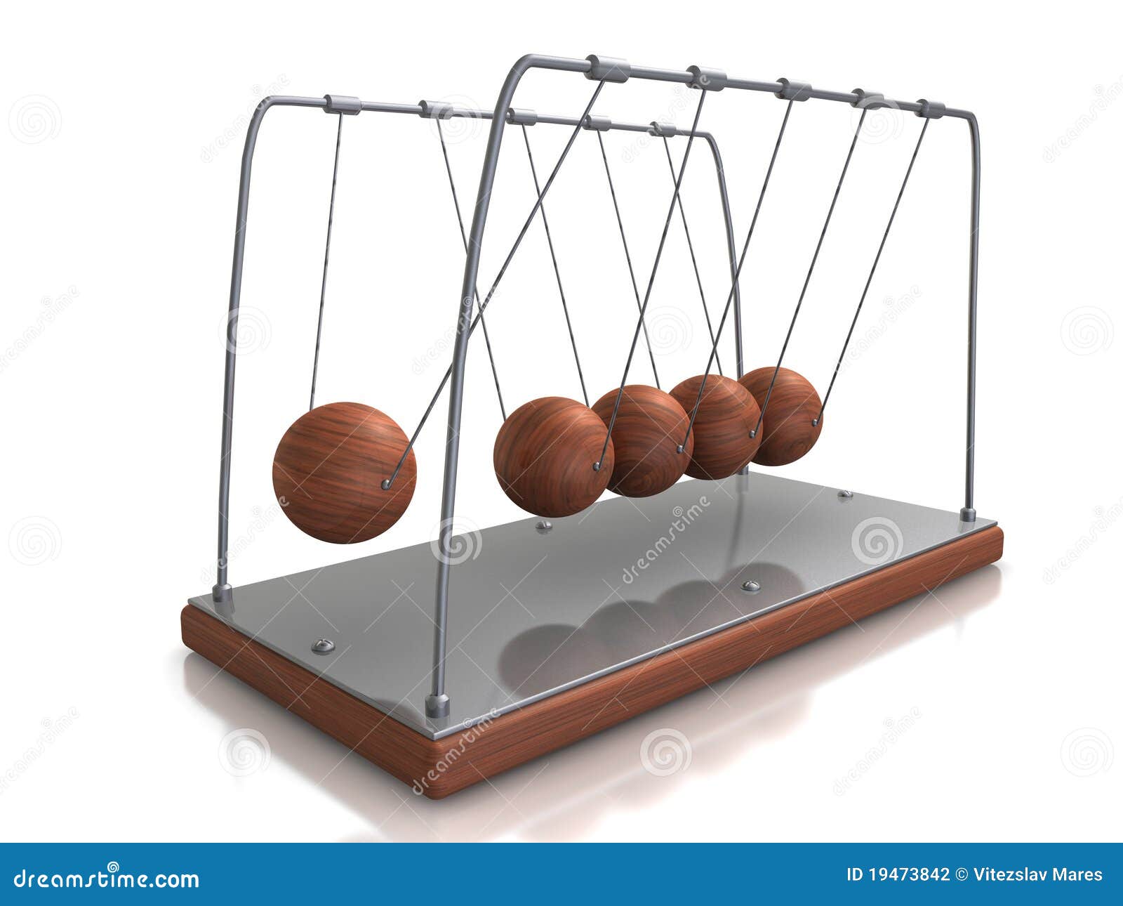 Collision Ball Pendulum Newton Stock Illustration - Illustration of ...