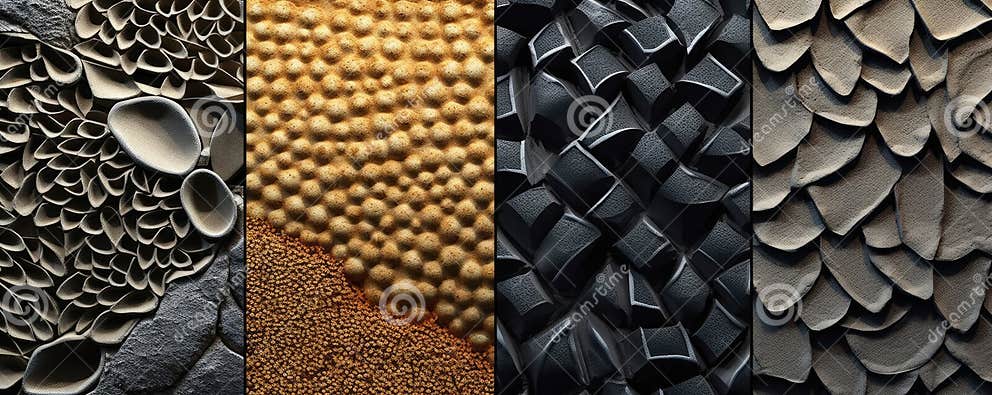 Collision of Contrasting Textures and Materials, Creating a Visually ...