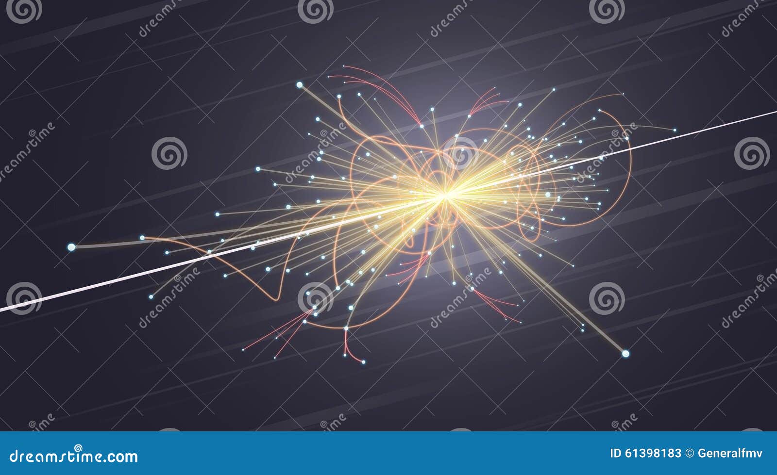 Collision De Particules Dans LHC (grand Collider De Hadron ...