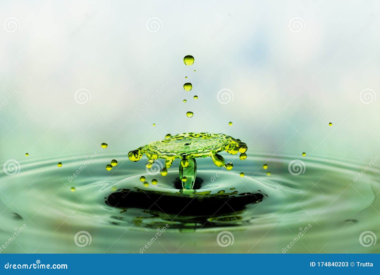 Collision Effect of Two Falling Water Drops - Splash Stock Image ...