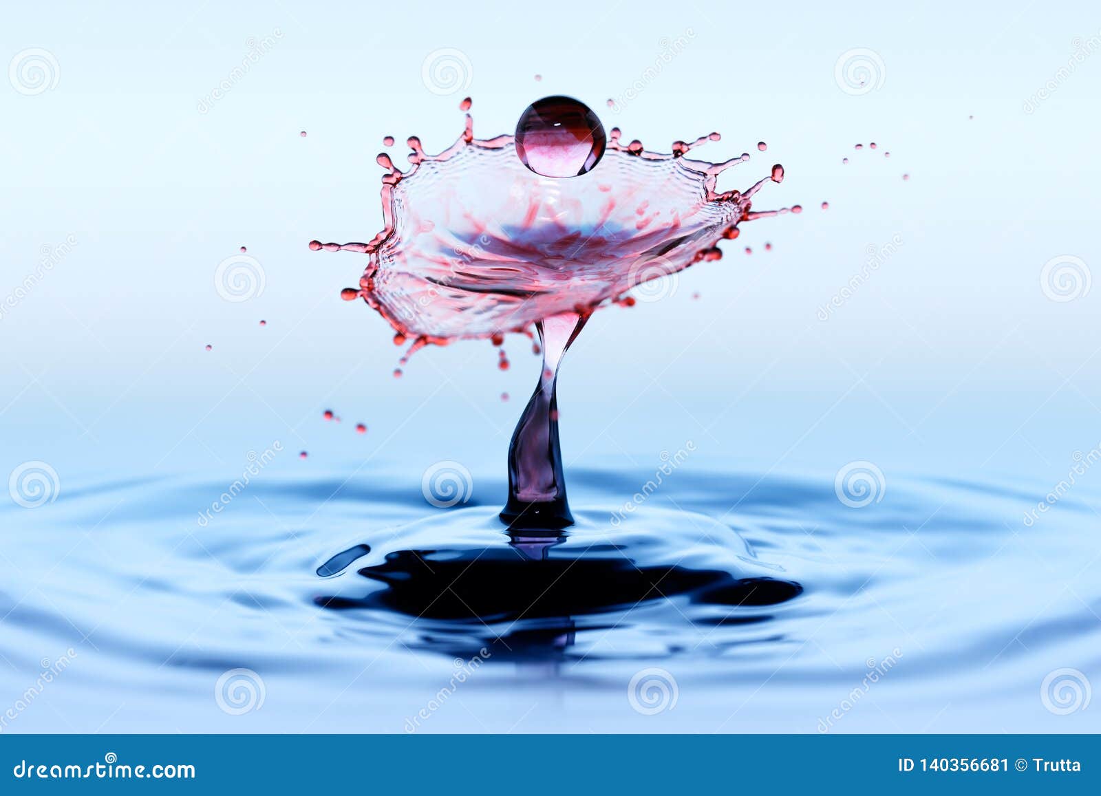 Collision Effect of Two Falling Water Drops - Splatter Stock Image ...