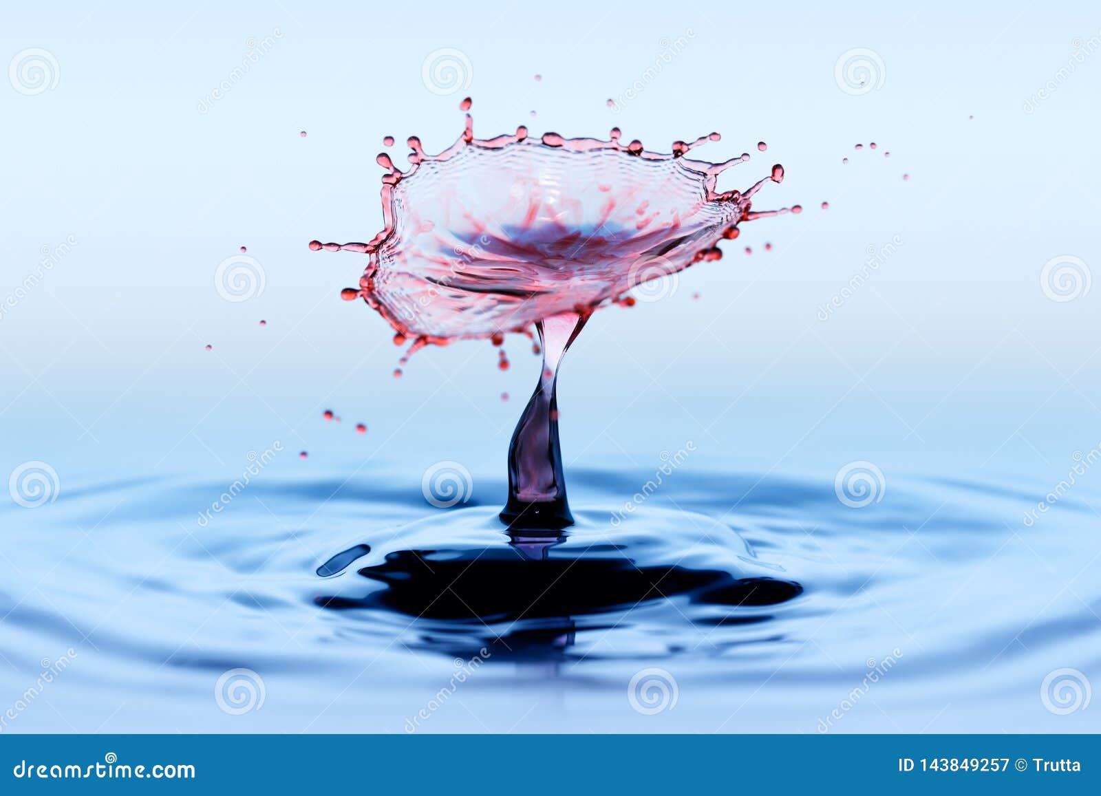 Collision Effect of Two Falling Water Drops - Splatter Stock Image ...