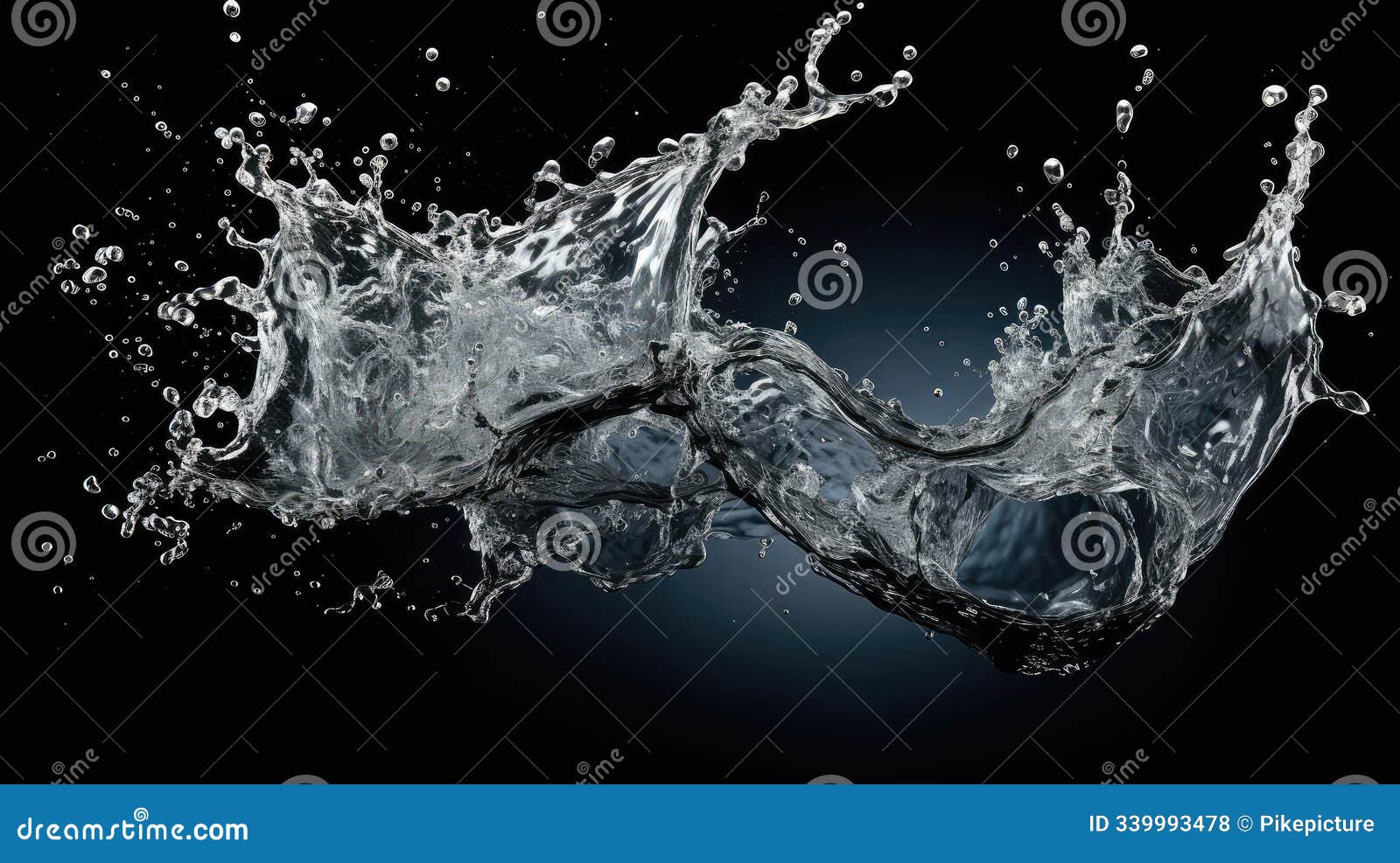 Collision Realistic Water Splash Stock Illustration - Illustration of ...